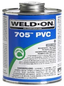 WELD-ON Pegamento para PVC lata de 1/4 Litro PVC 705 - 70514L - Deriego